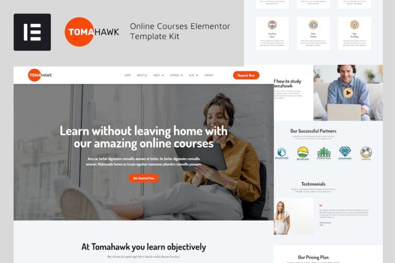 Tomahawk - Online Courses Elementor Template Kit - Prime Access