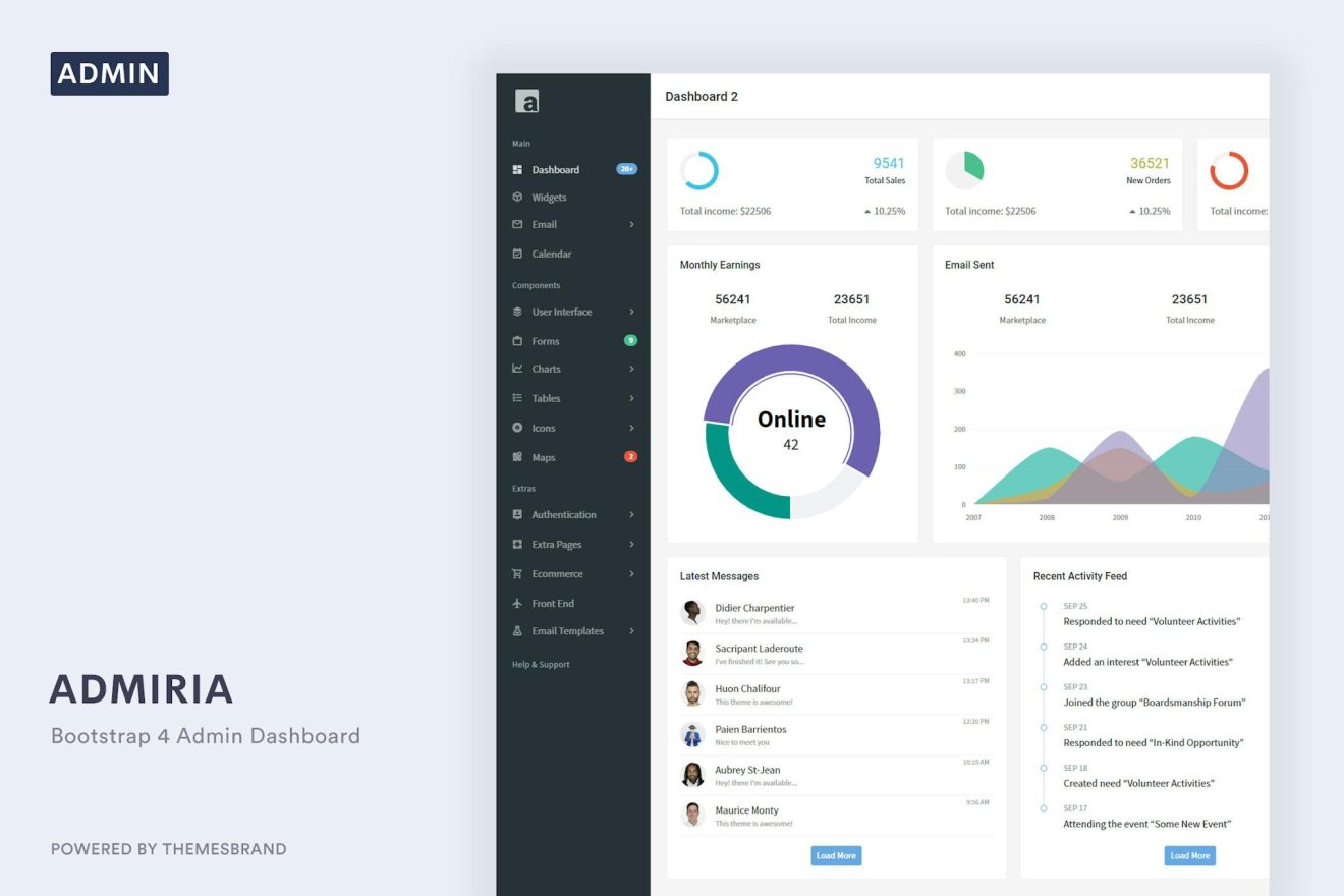 Admiria - Admin Dashboard & Landing Page Template Admiria is a bootstrap 4 based fully ...
