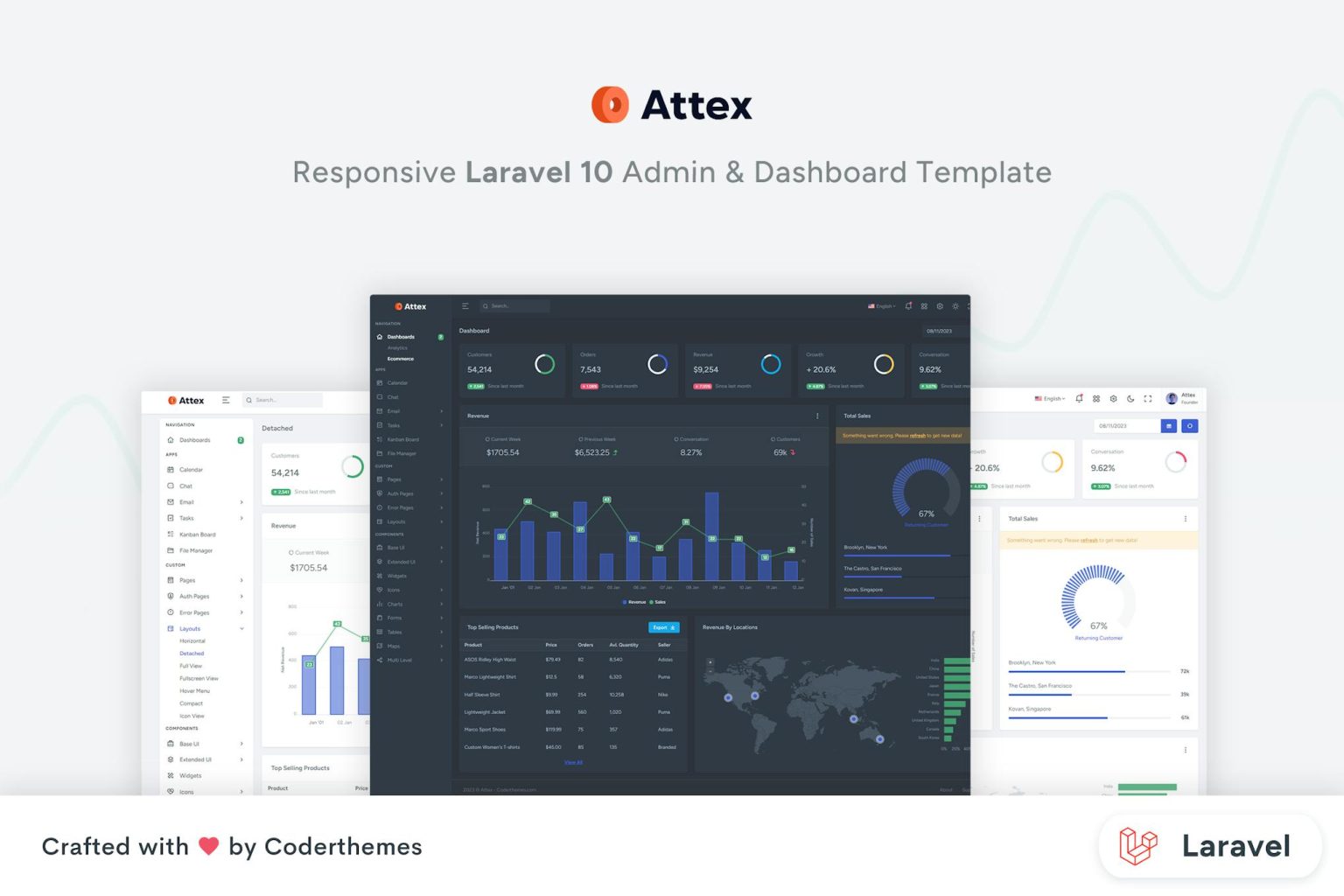 Attex - Laravel 10 Admin & Dashboard Template Attex is a fully featured ...
