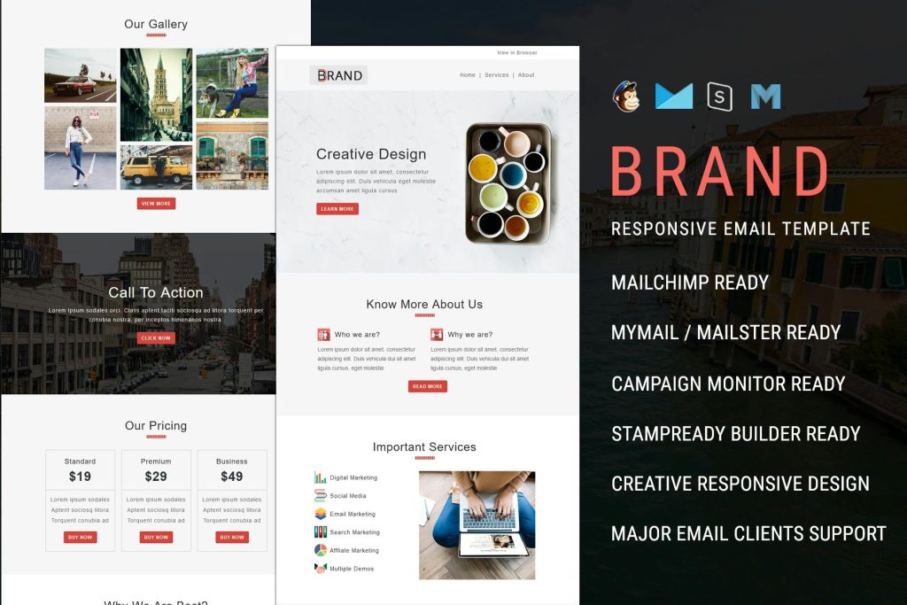 Brand - Multipurpose Responsive Email Template Responsive email ...