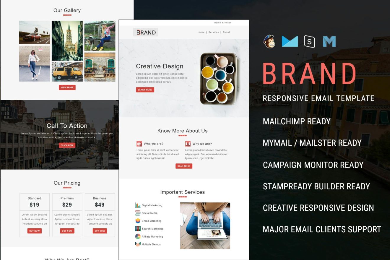 Brand - Multipurpose Responsive Email Template Responsive email template and best email template ...