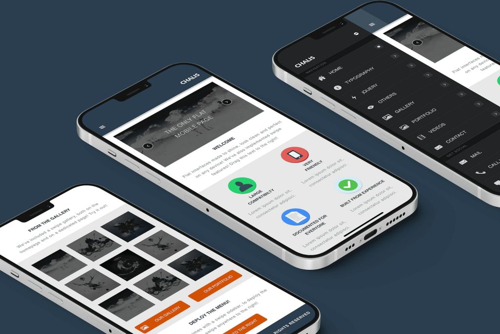Chalis | Mobile Website Template A Simple Sidebar Based Mobile Website ...