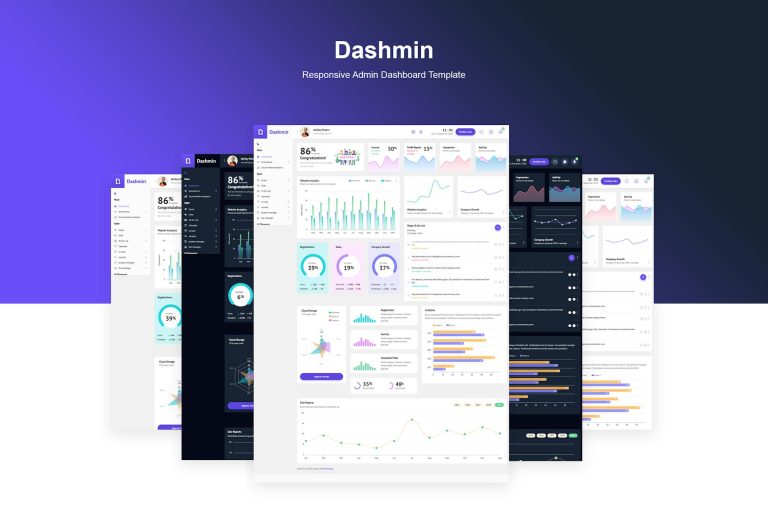 Dashmin | Responsive Admin Dashboard Template Dashmin is a fully-featured powerful modern admin ...