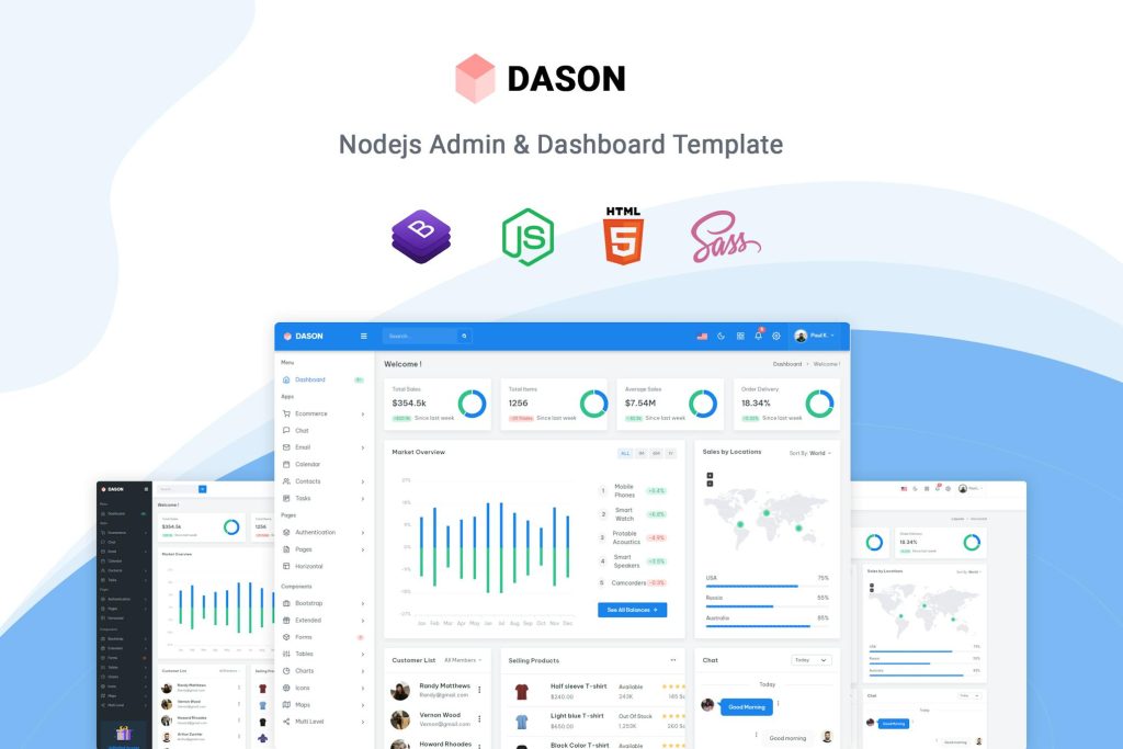 Dason - Nodejs Admin & Dashboard Template Dason is a fully-featured, multi-purpose admin ...
