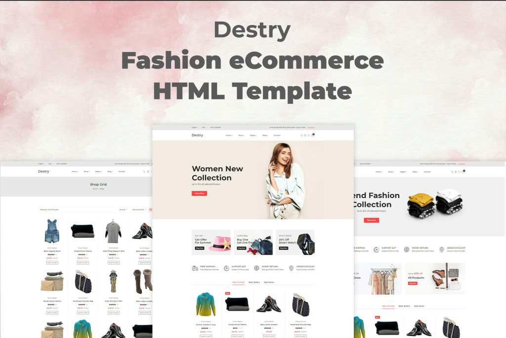Destry - Fashion eCommerce HTML Template This stunning web template ...