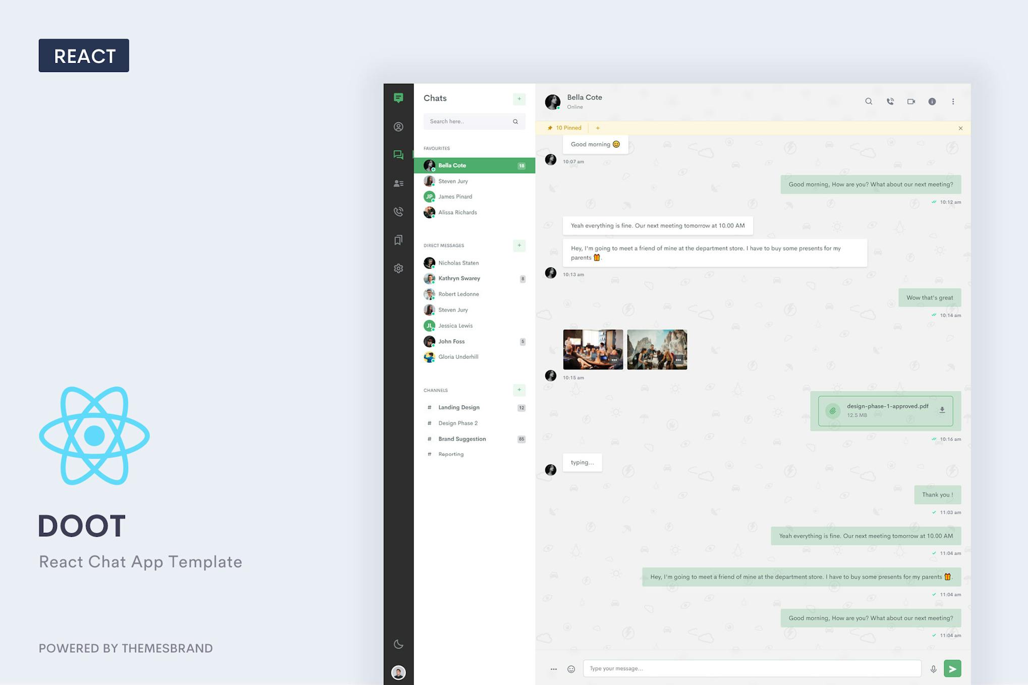 Doot React Chat App Template Doot Is A Powerful And Responsive Chat App Template Built With