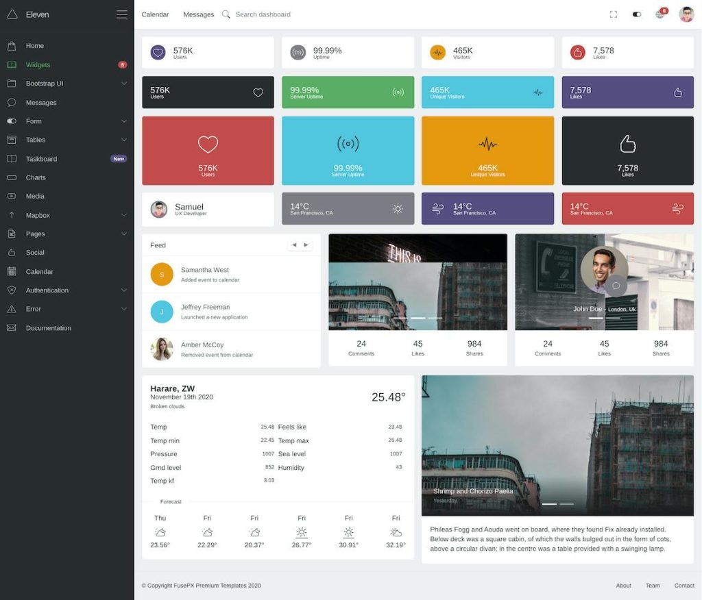 Eleven - Multi-Purpose Bootstrap Admin Template Multi-Purpose Bootstrap Admin Template - Prime ...