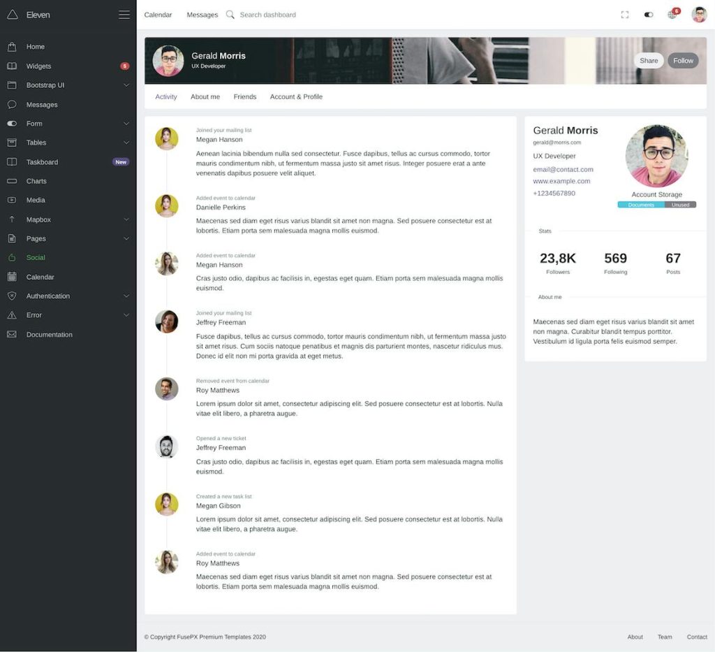 Eleven - Multi-Purpose Bootstrap Admin Template Multi-Purpose Bootstrap ...