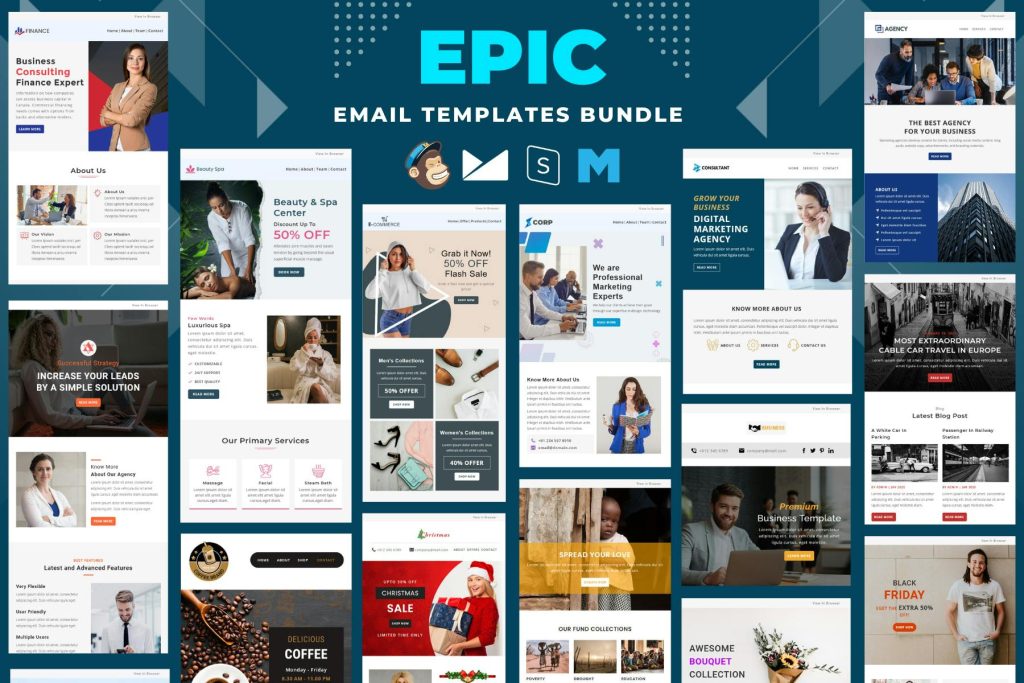 Epic - Multi-Concept Email Templates Bundle Best business email ...
