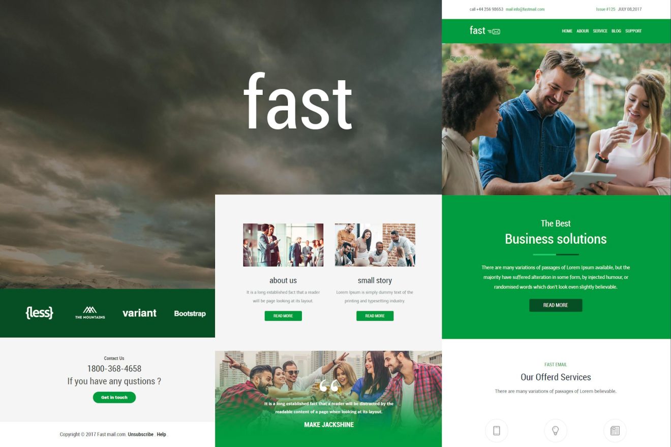Fast - Responsive E-mail Template Fast – Responsive Email Template is a ...