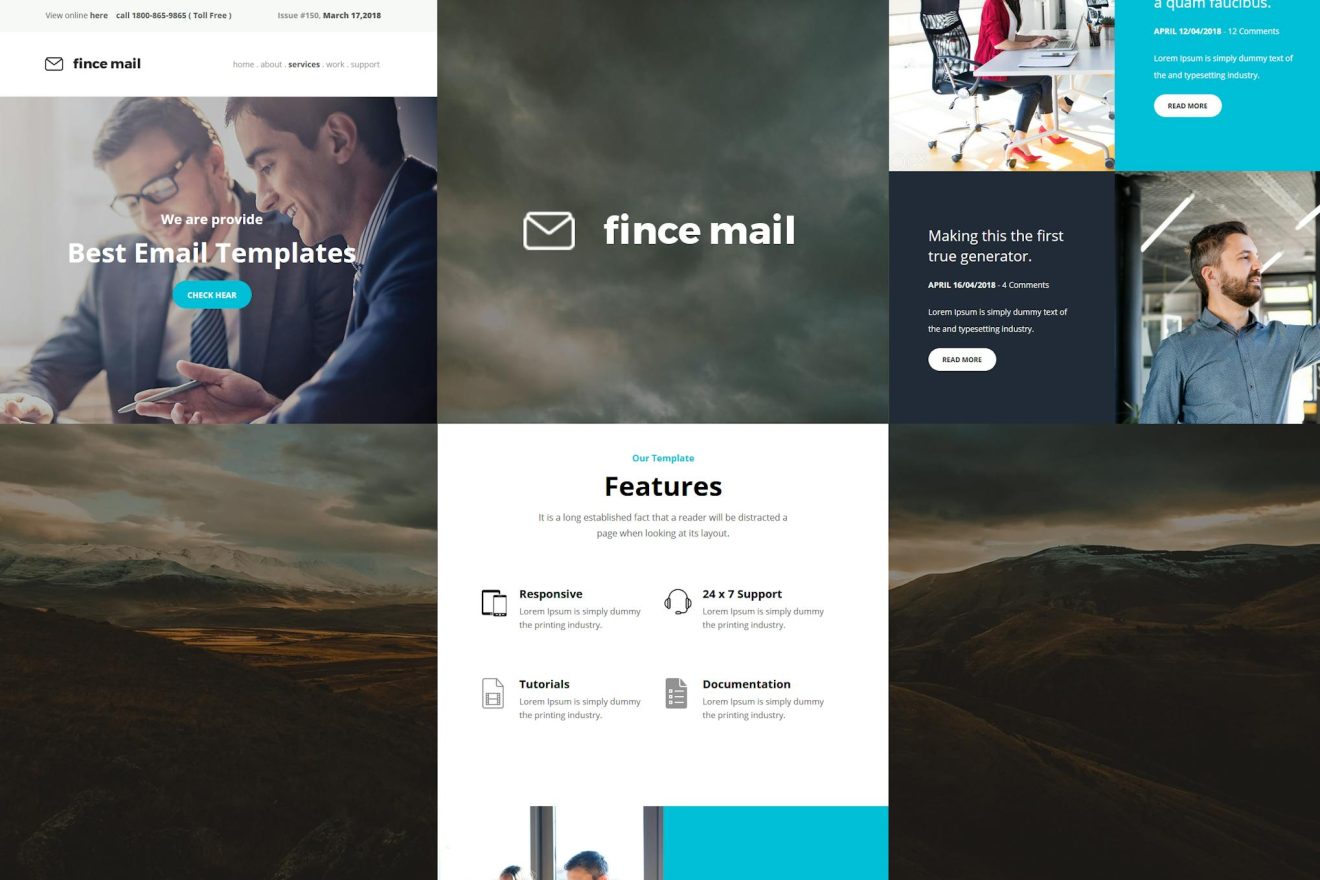 Fince Mail - Responsive E-mail Template Fince Mail – Responsive Email ...