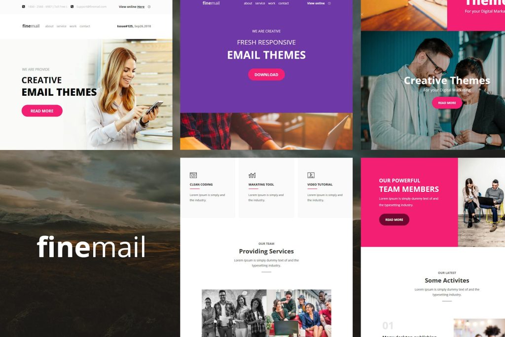 finemail - 60+ Modules E-mail Templates finemail – Responsive Email ...