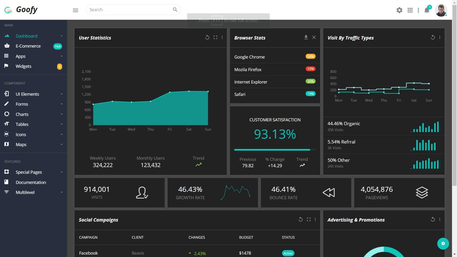 Goofy - Multipurpose Bootstrap Admin Dashboard Multipurpose Bootstrap Admin Dashboard Template ...