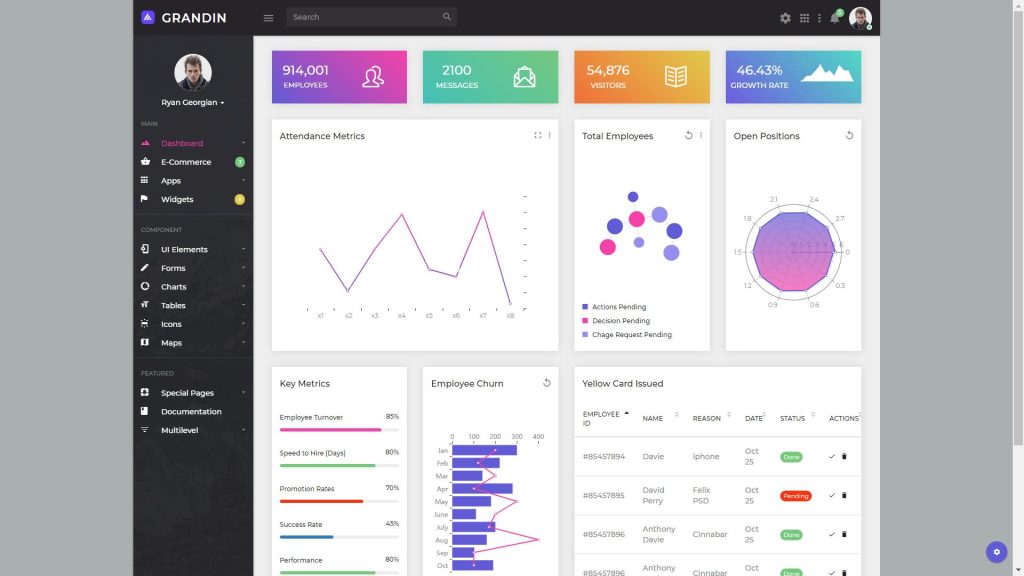Grandin - Responsive Bootstrap Admin Responsive Bootstrap Admin & Powerful UI Kit - Prime Access