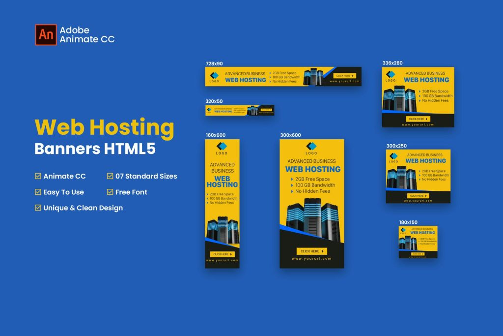 Hosting Website Banners HTML5 - Animate CC Hosting Website Banners ...