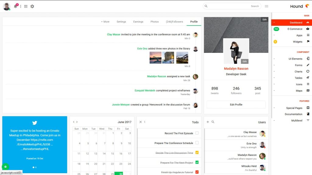 Hound - The Ultimate Multipurpose Admin Template The Ultimate Multipurpose Admin Template ...