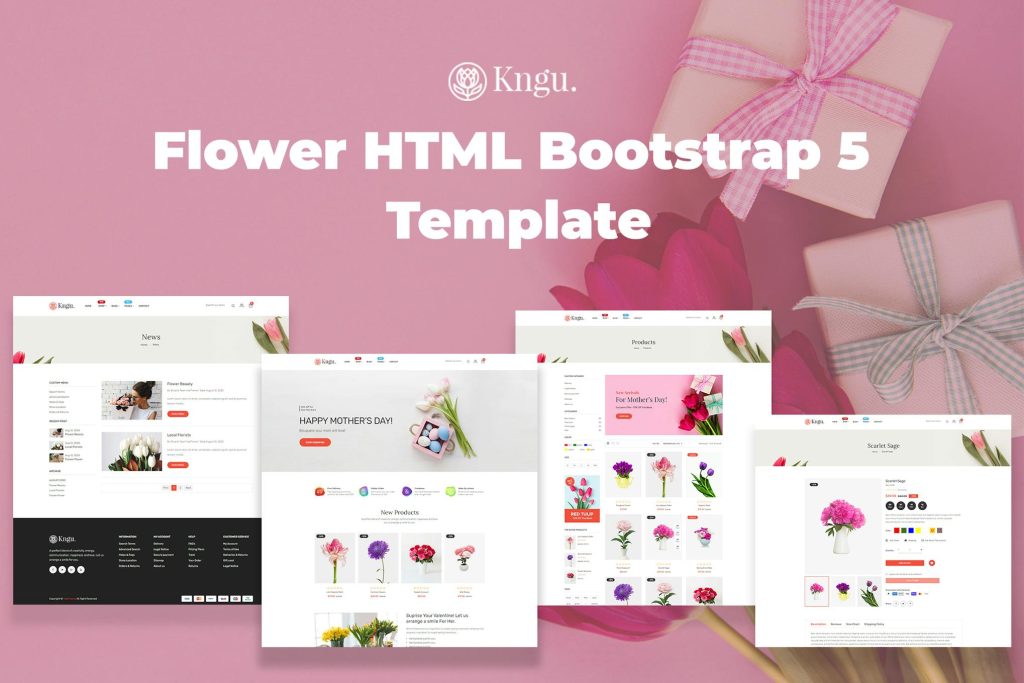 Kngu - Flower HTML Bootstrap 5 Template This multipurpose flower store ...