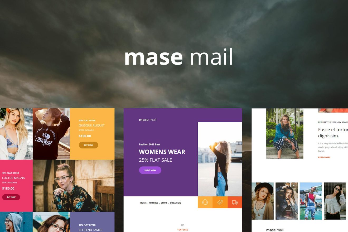 Mase Mail - Responsive E-mail Template Mase Mail – Responsive Ecommerce Email Template is a ...