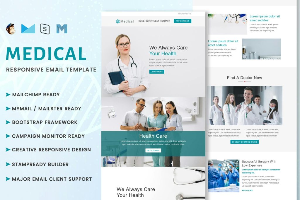 Medical - Multipurpose Responsive Email Template Best medical email ...