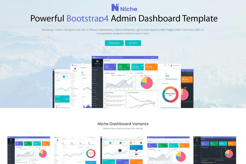 Niche - Bootstrap 4 Dashboard and Admin Template Powerful Bootstrap 4 Dashboard and Admin ...