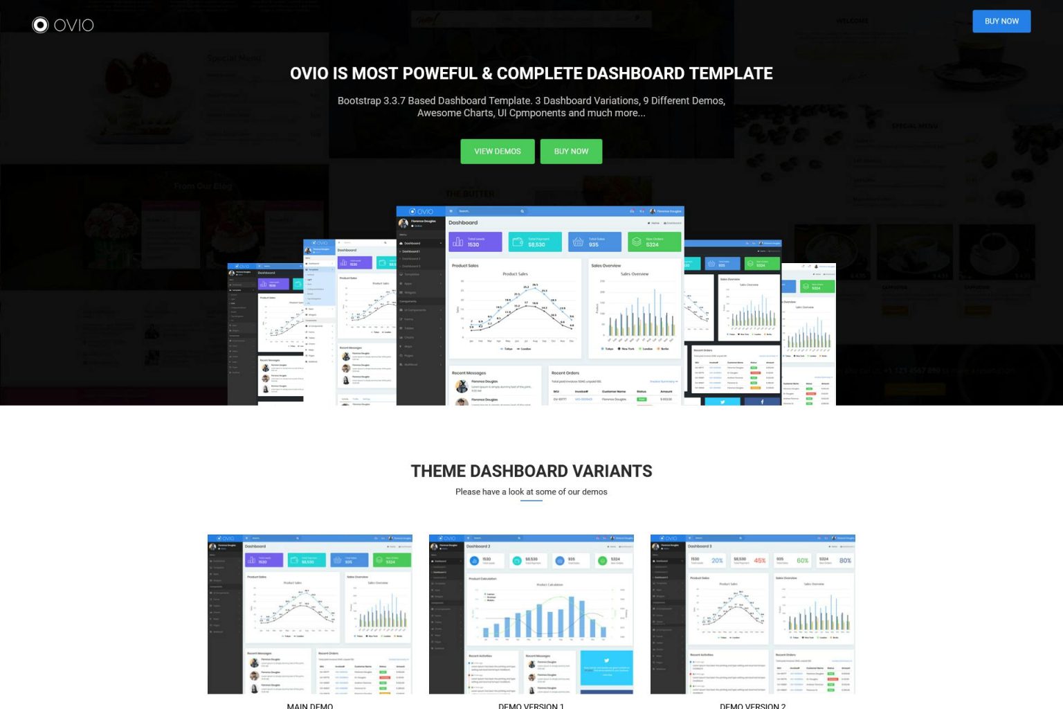 Ovio - Bootstrap Based Dashboard - Admin Template Ovio is Most Poweful ...