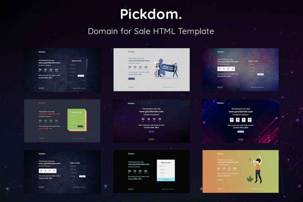 Pickdom - Domain for Sale HTML Template Pickdom is versatile and built ...