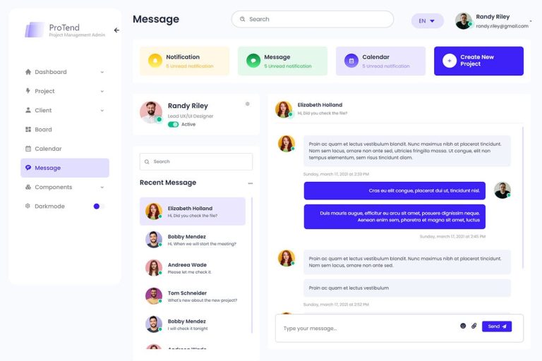 Protend - Project Management Admin Dashboard HTML analytics, board ...