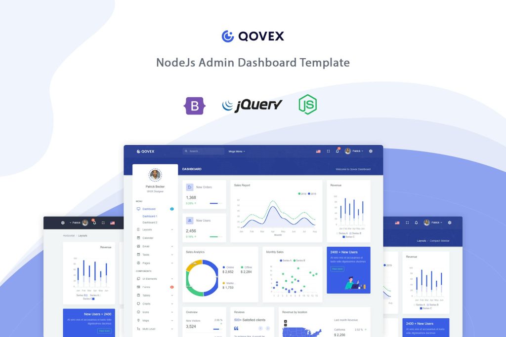 Qovex - Nodejs Admin & Dashboard Template Qovex is a fully featured ...