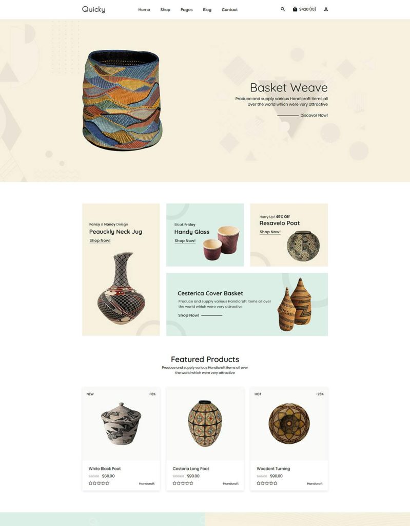 Quicky - Minimal eCommerce HTML Template Quicky is a powerful & a full ...