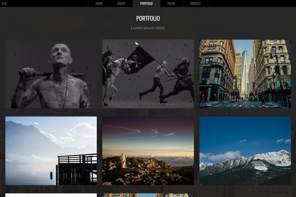 Sir | Responsive HTML Portfolio Template A Responsive HTML5 portfolio ...