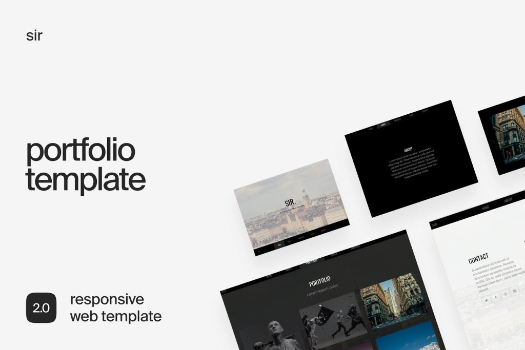 Sir | Responsive HTML Portfolio Template A Responsive HTML5 portfolio ...