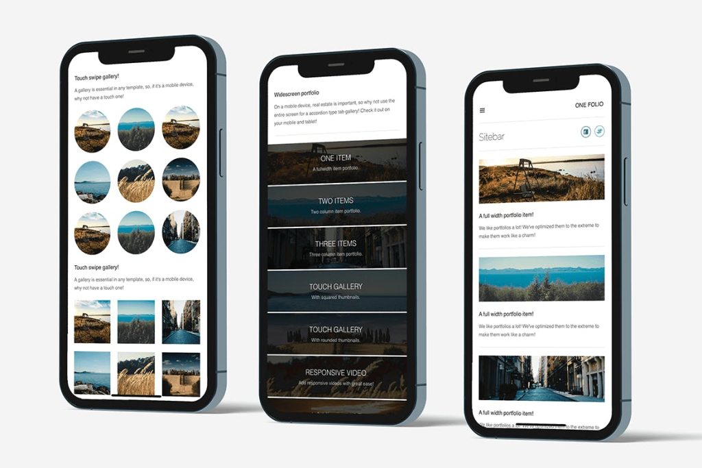 Sitebar | Mobile Website Template A Unique Sidebar Navigation Based ...