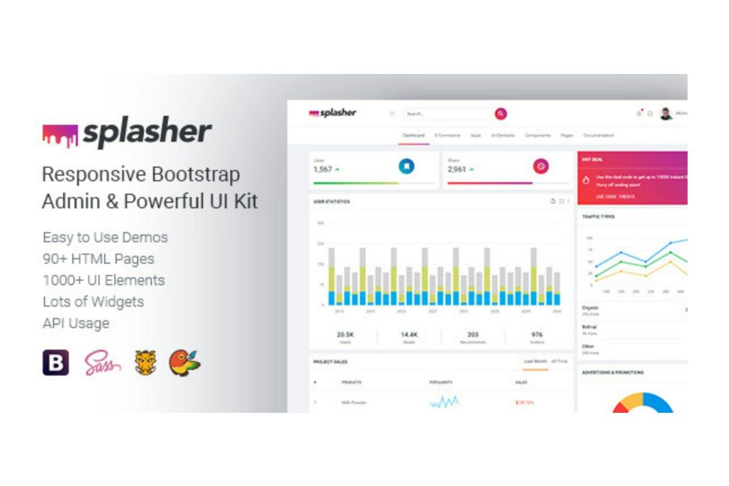 Splasher - Responsive Bootstrap Admin Responsive Bootstrap Admin & Powerful UI Kit - Prime Access