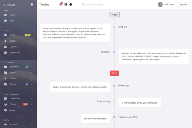 Stacked - Bootstrap 4 Angular Admin Template A Bootstrap 4 and Angular ...
