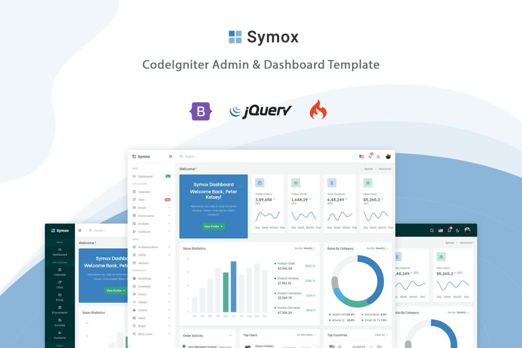 Symox - Codeigniter Admin & Dashboard Template Symox – CodeIgniter is a ...