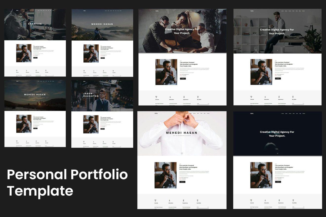 Tofa - Personal Portfolio Template Tofa – Creative HTML5 Portfolio Template is high quality ...