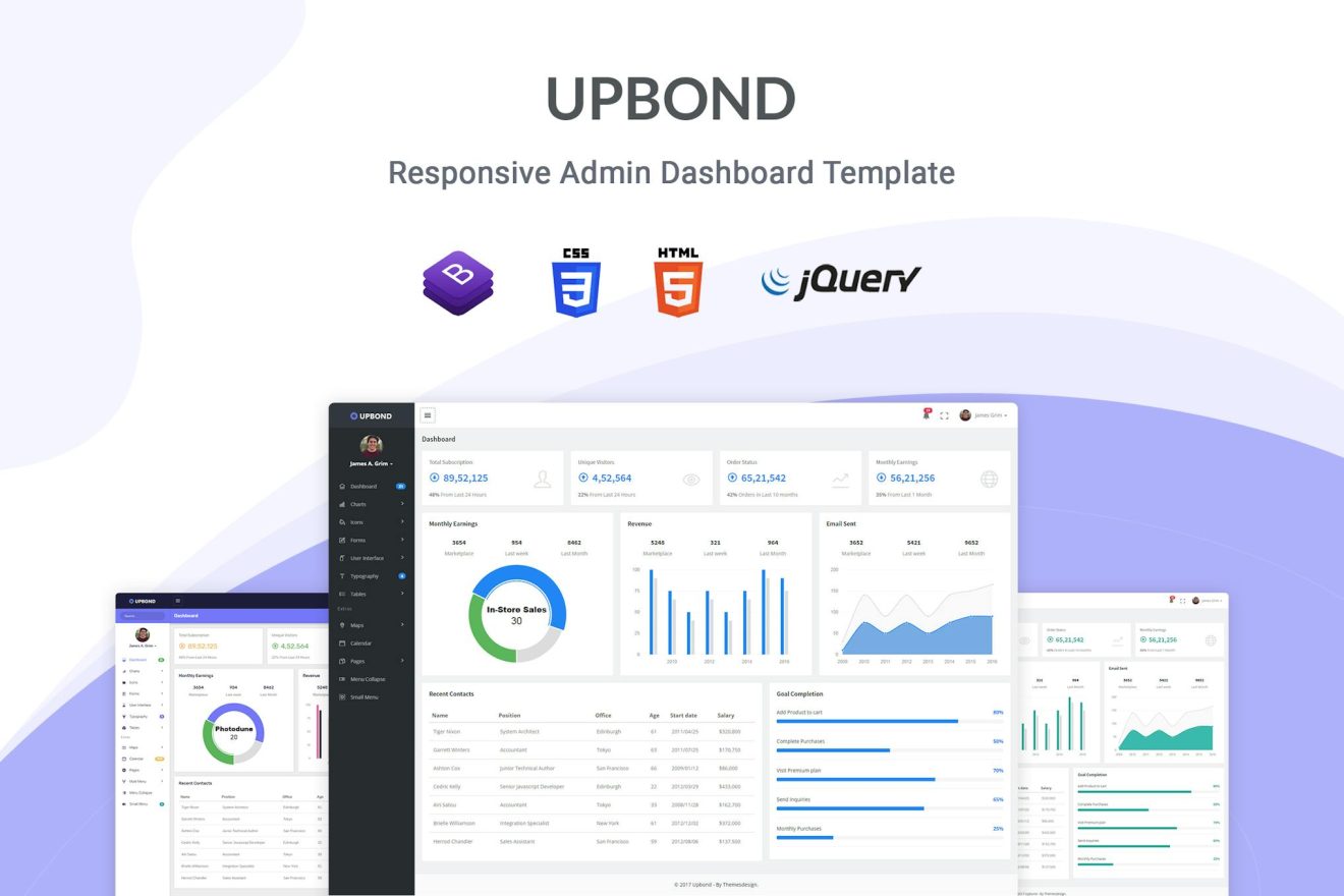 Upbond - Responsive Admin Dashboard Template Upbond is a bootstrap based fully responsive admin ...