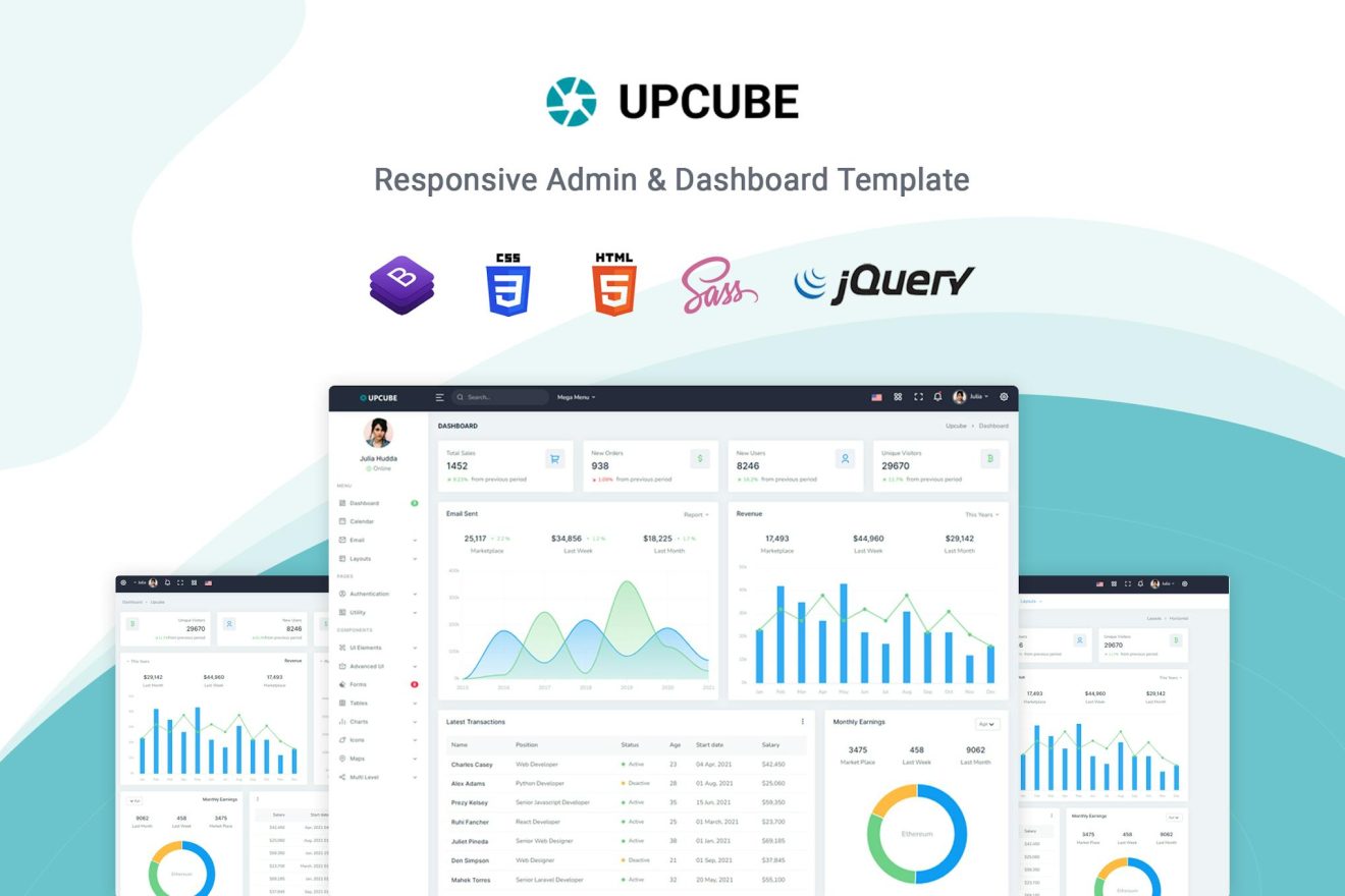 Upcube - Bootstrap Admin & Dashboard Template Upcube is a bootstrap 5.1.3 based fully responsive ...