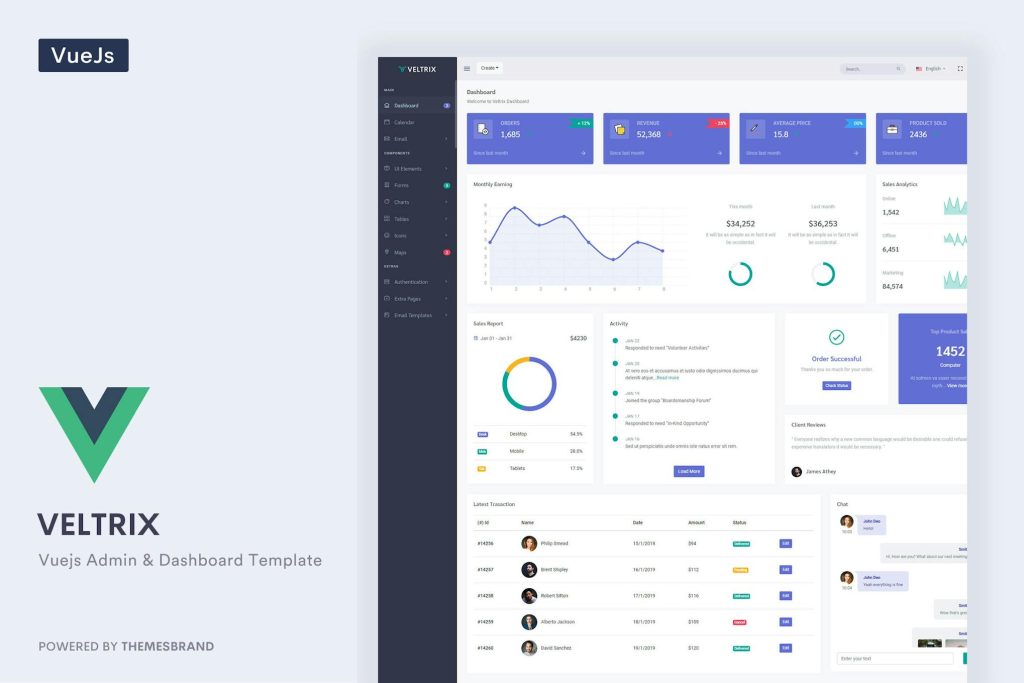 Veltrix - Vuejs Admin & Dashboard Template Veltrix is a fully featured ...