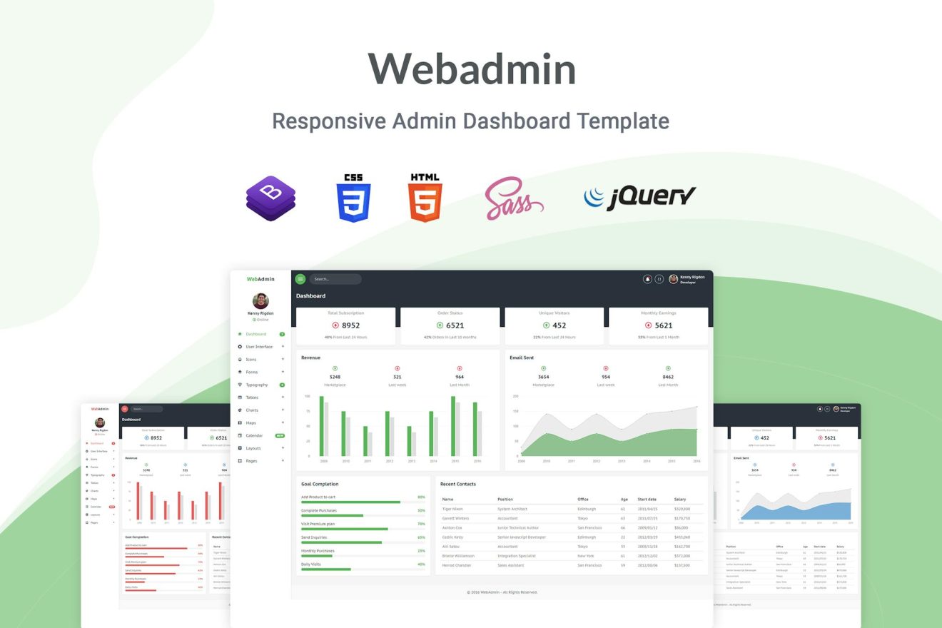 Webadmin - Responsive Admin Dashboard Template WebAdmin is a bootstrap 5.1.3 based fully ...