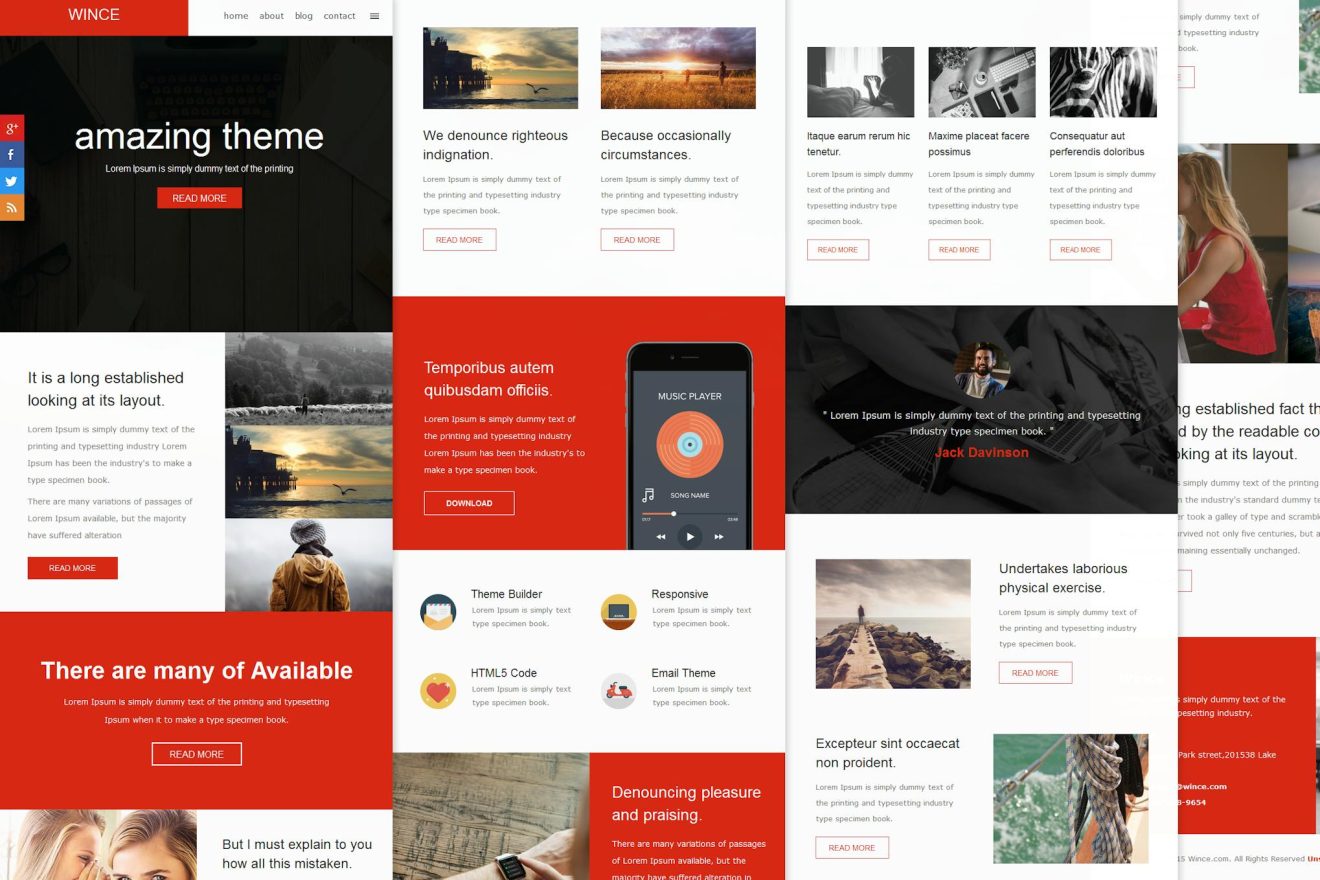 Wince Mail - Responsive E-mail Template Wince Mail - Responsive Email Template is a Modern and ...