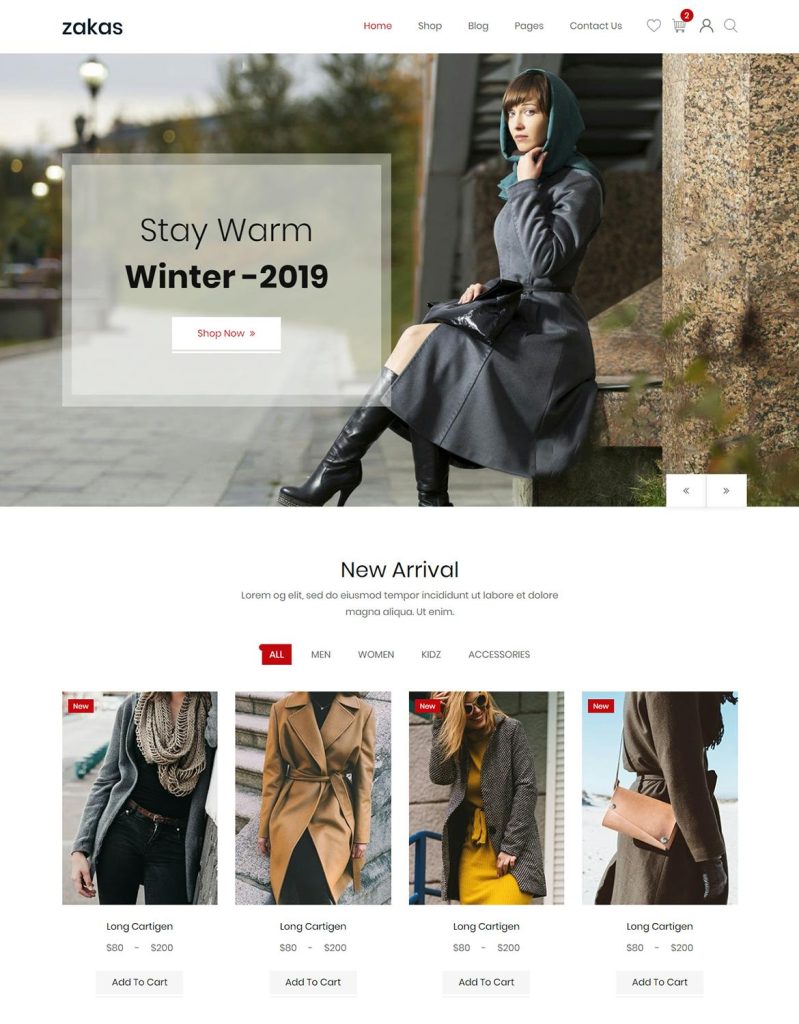 Zakas - Fashion HTML Template A Total of 52 HTML pages including 10 ...