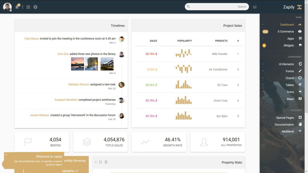 Zapily - Responsive Bootstrap Admin & Powerful UI Responsive Bootstrap Admin & Powerful UI Kit ...