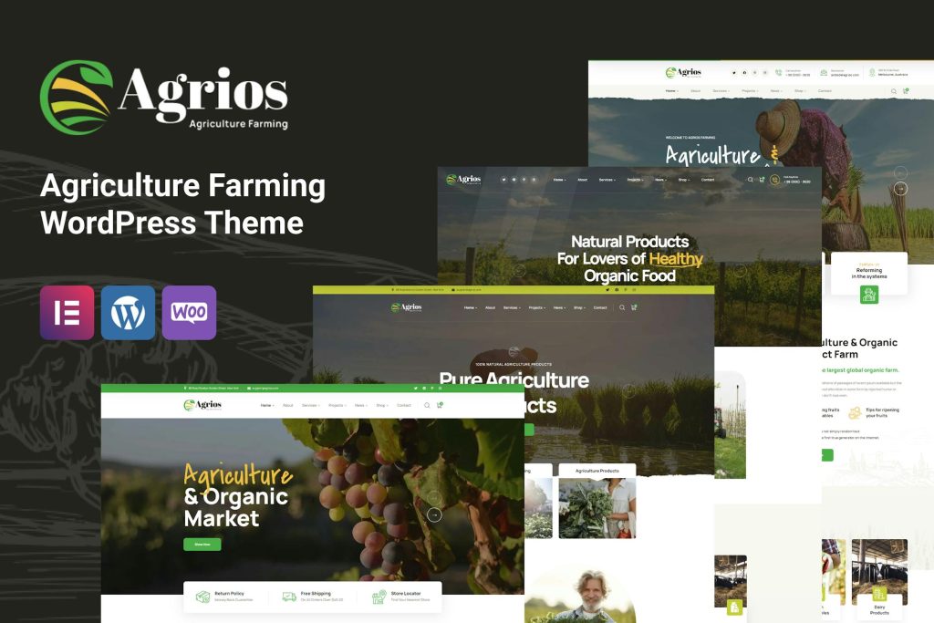 Agrios - Agriculture Farming WordPress Theme Agriculture Farm, Organic ...
