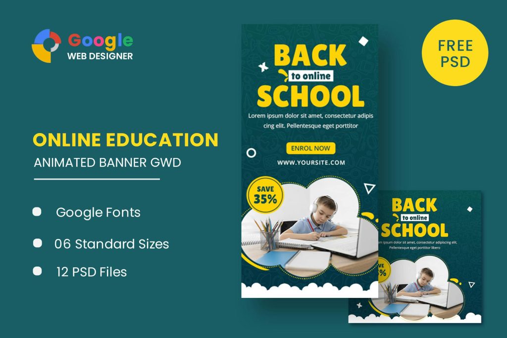 Back To School Animated Banner Google Web Designer Back To School ...