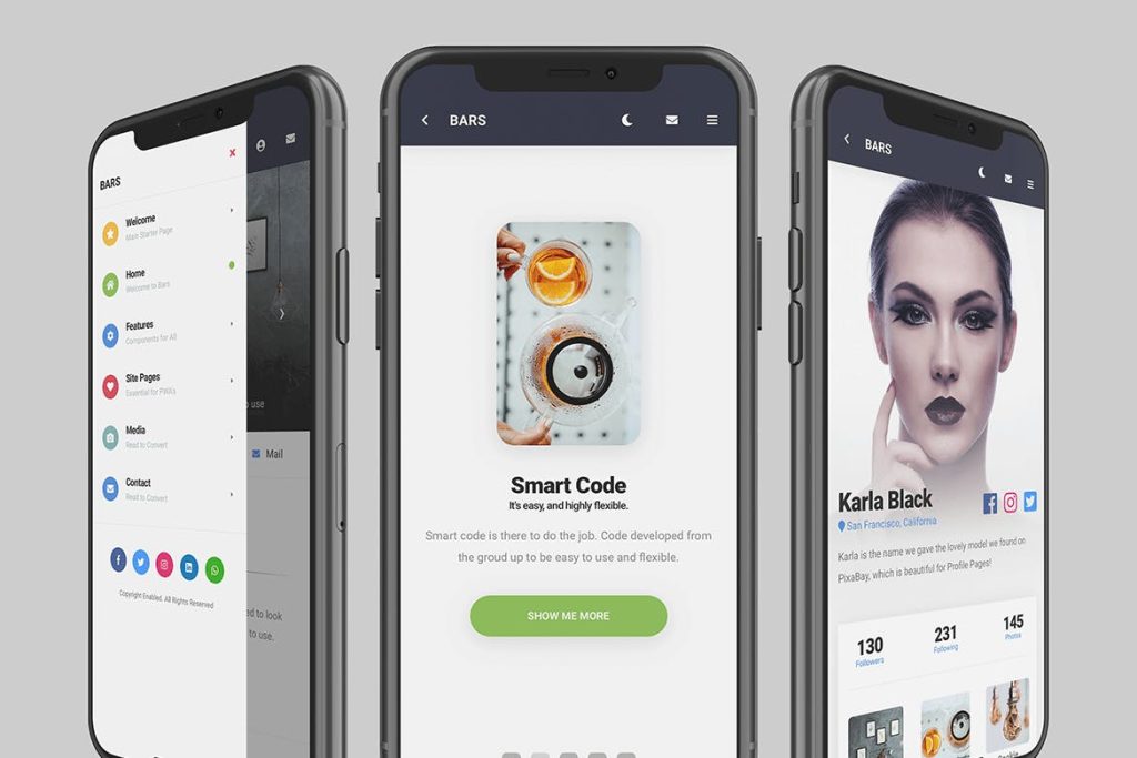 Bars Mobile | Mobile PWA Template A powerful, flexible and intuitive ...