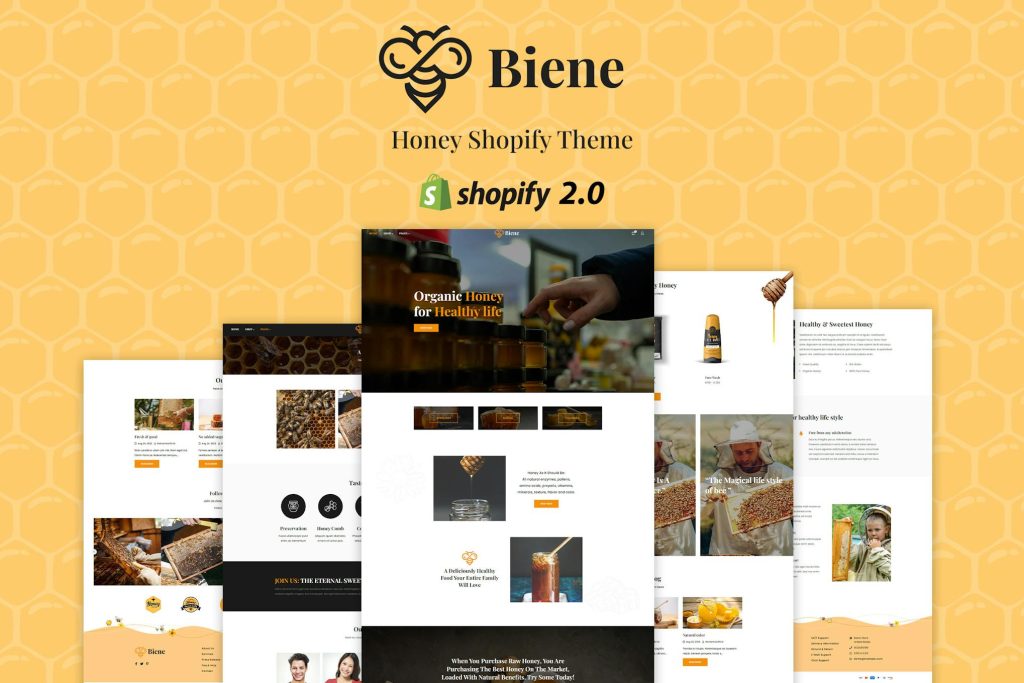 Biene - Honey Shop, Organic Food Shopify Theme Farm Fresh Organic Honey, Bees Wax & Soaps ...