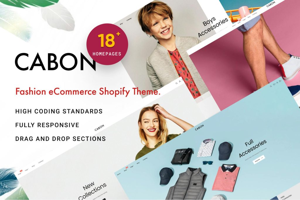 Cabon - Minimal Clean Multiple Shopify Theme Drag & Drop Shopify Theme ...