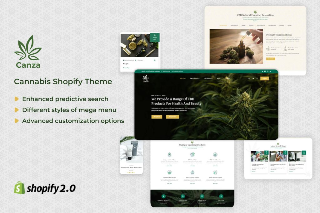 Canza - Medical Marijuana Shopify Theme Responsive, Multipurpose ...