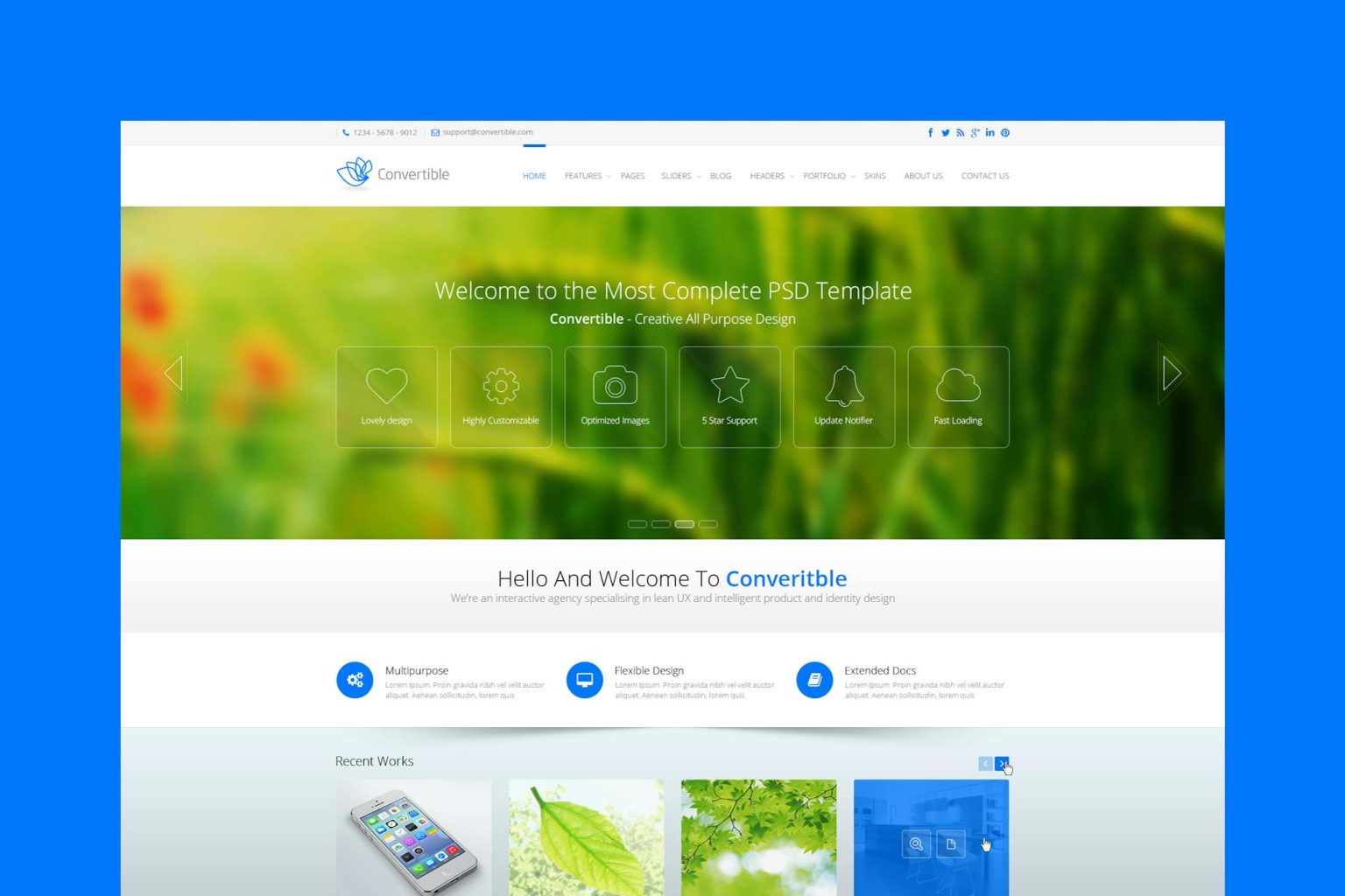 Convertible - Responsive HTML5 Template Multi-concept Template - Prime ...